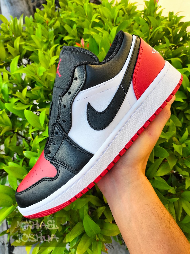 Air Jordan 1 Low "Bred Toe V2", Men's Fashion, Footwear, Sneakers on ...