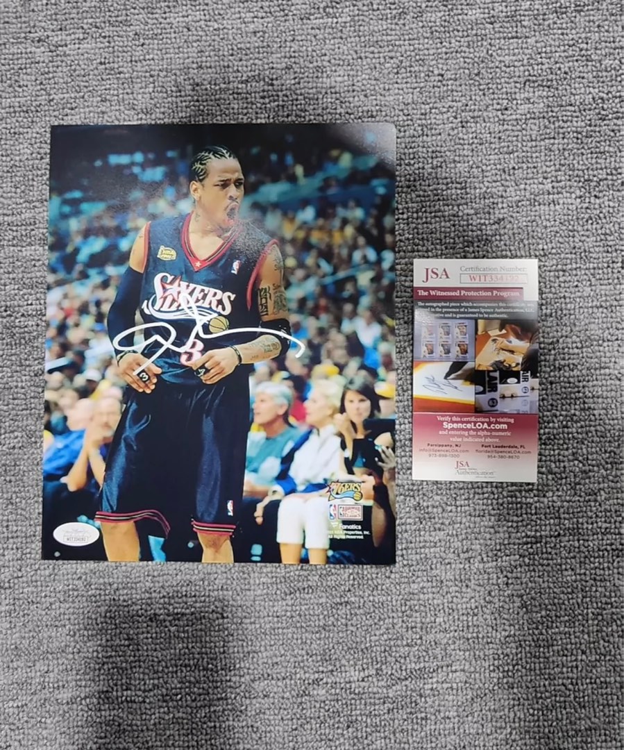 Allen Iverson Autograph 8*10 “photo NBA Hall of Fame Autograph JSA ...