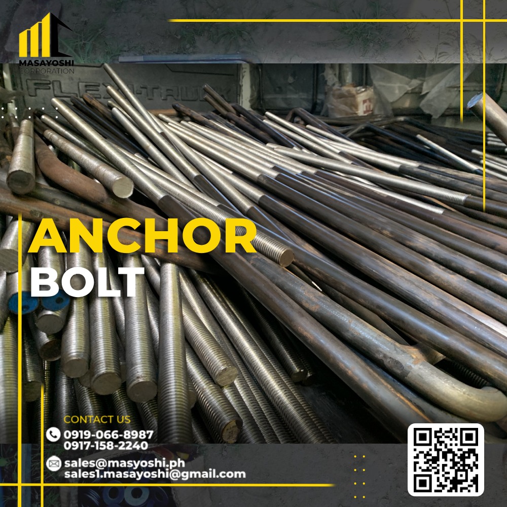 Anchor Bolt 12mm x 5 x 5 x 6.5m 500L x 75mm thread x 100mm. / Baseplate ...