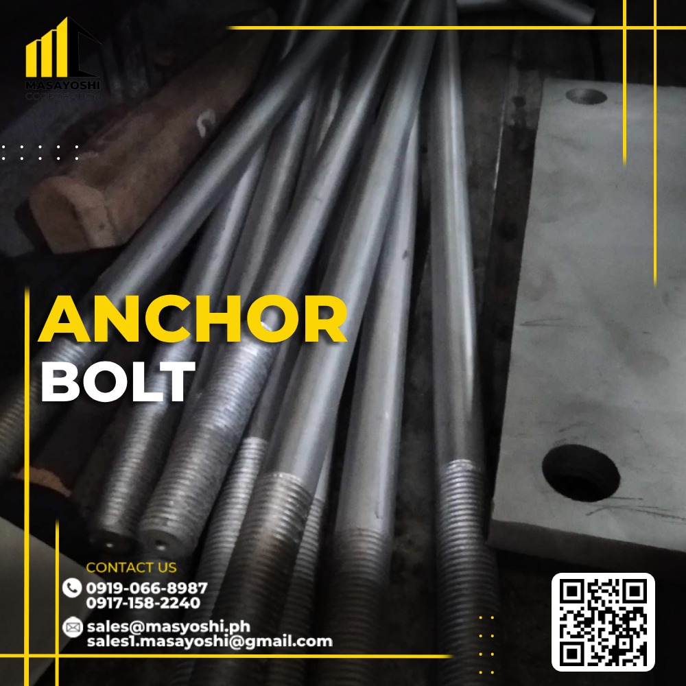 Anchor Bolt 16mm x 500mm x 50mm bend x 50mm thread with nut and washer ...