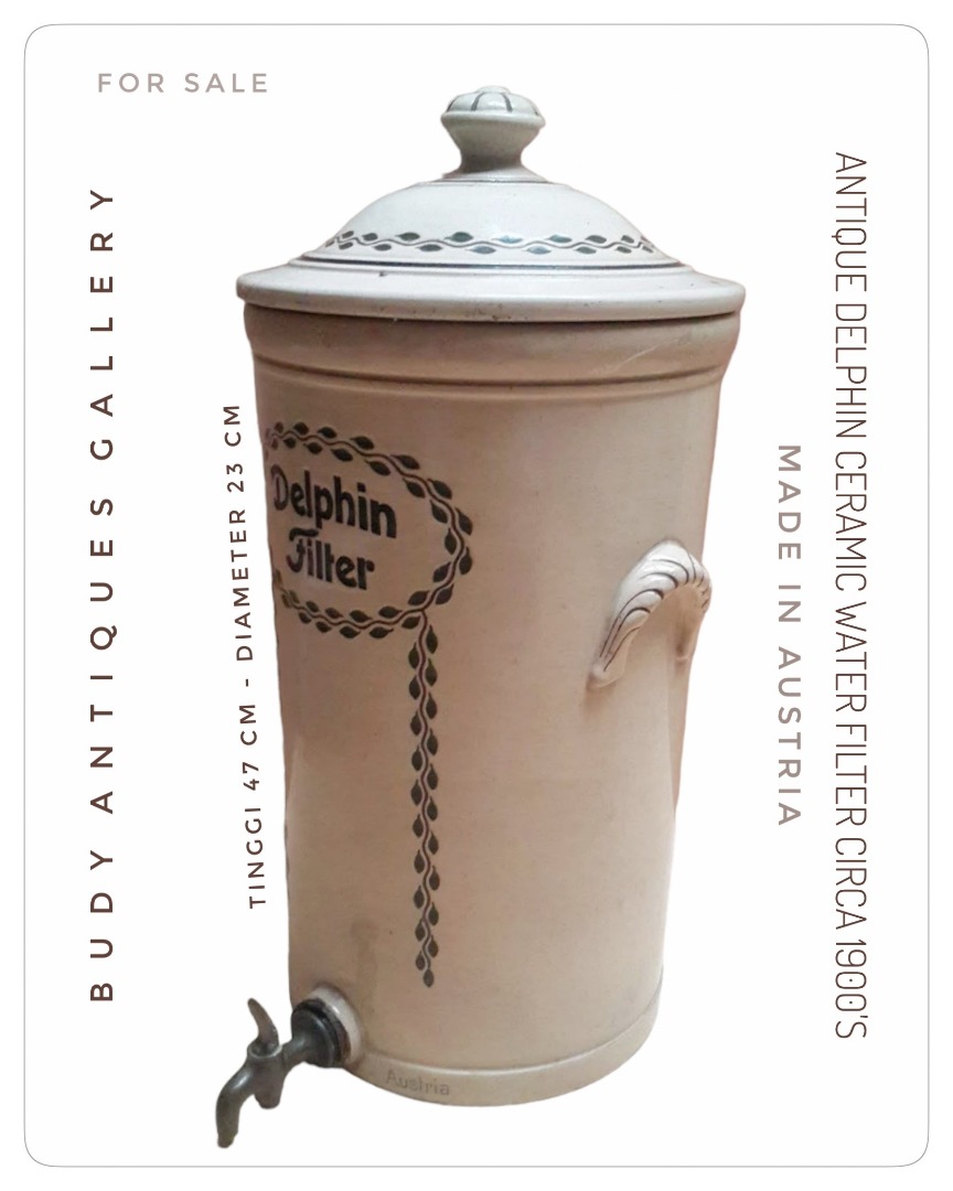 Antique Delphin Ceramic Water Filter Made In Austria Circa 1900's ...