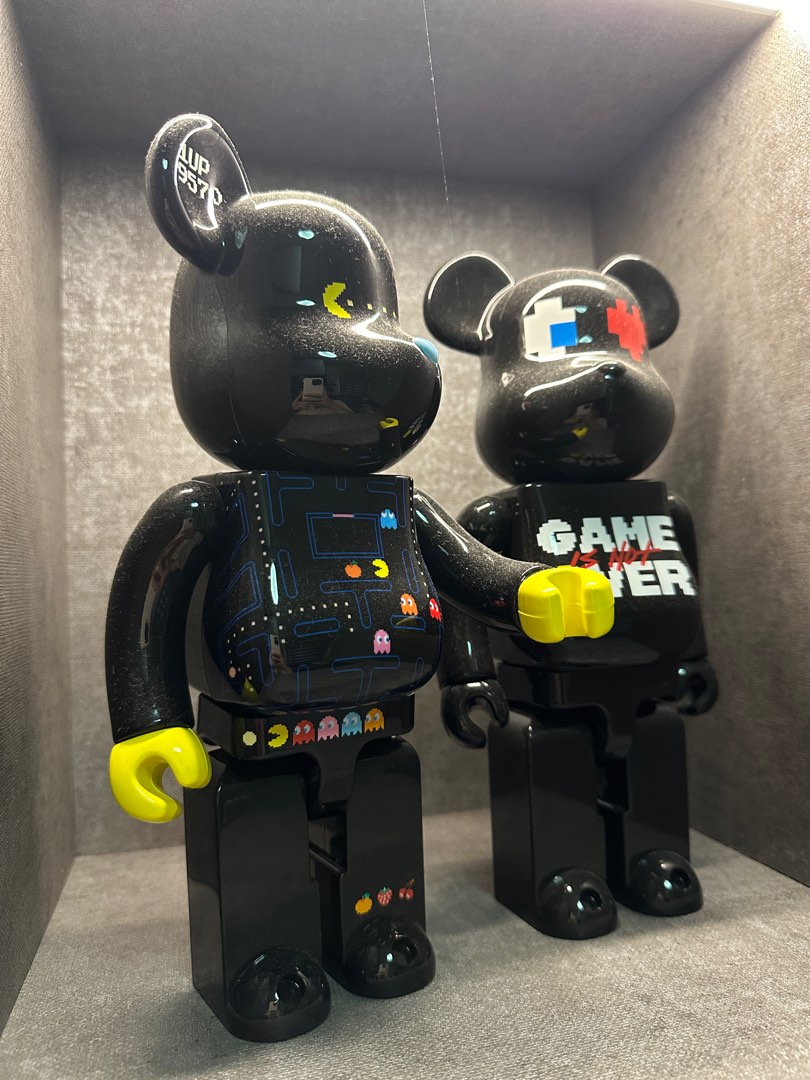 Bearbricks PAC-MAN 400% + 100% one set, Hobbies & Toys, Toys & Games on ...
