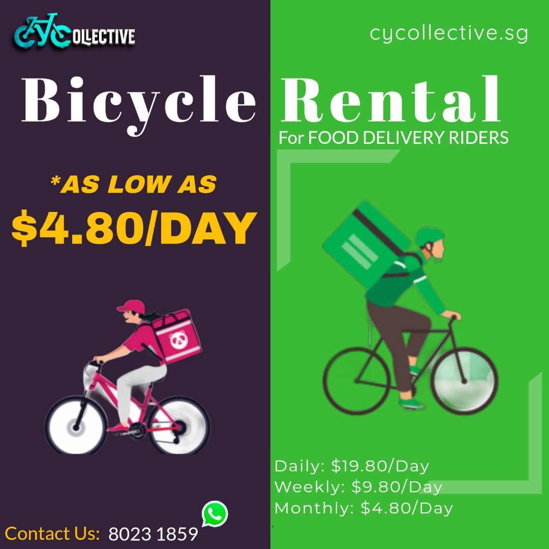 Bicycle Rental for Food Delivery Riders, Grabfood, Foodpanda, Deliveroo ...