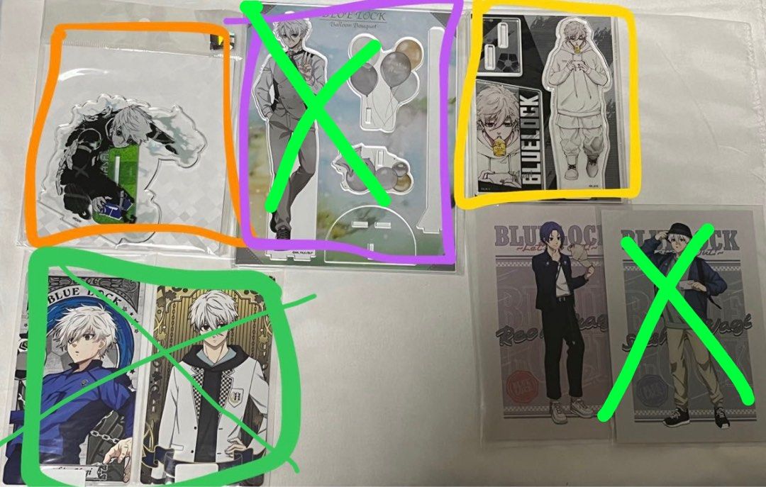 Bluelock blue lock bllk nagi assorted stands reo postcard, Hobbies ...