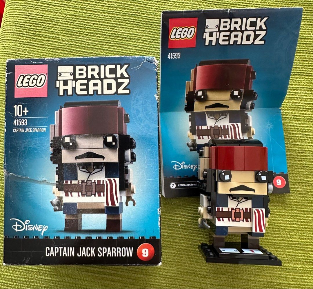 Brick heads Lego Captain Jack sparrow, Hobbies & Toys, Toys & Games on ...