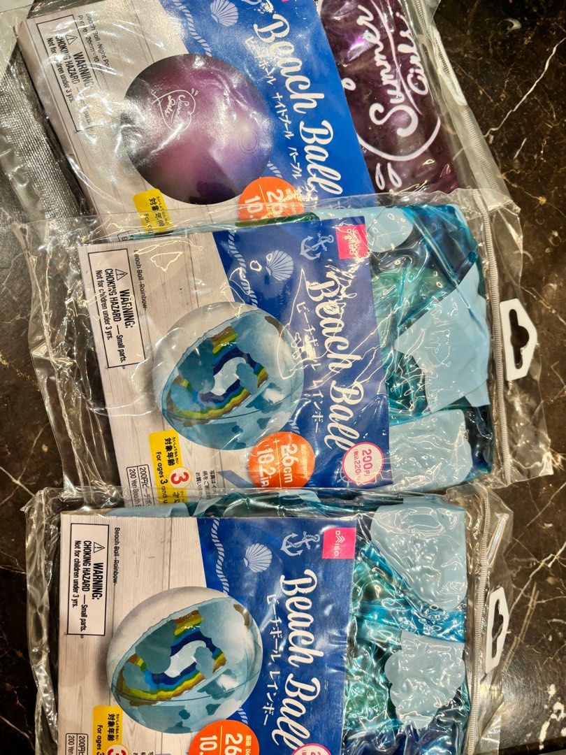 Daiso beach ball, Sports Equipment, Sports & Games, Water Sports on Carousell