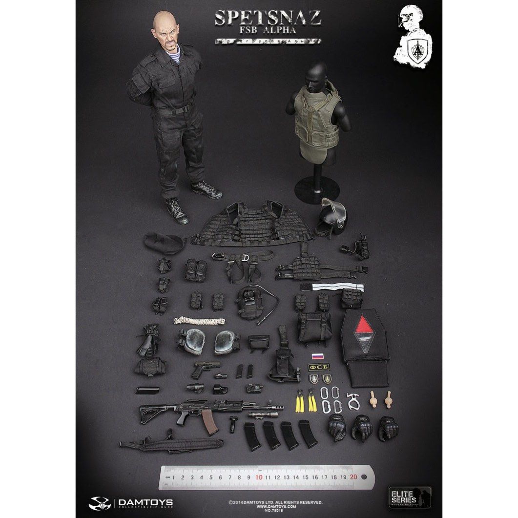 Dam Toys 1/6 SPETSNAZ FSB ALPHA military figure (78015), Hobbies & Toys ...