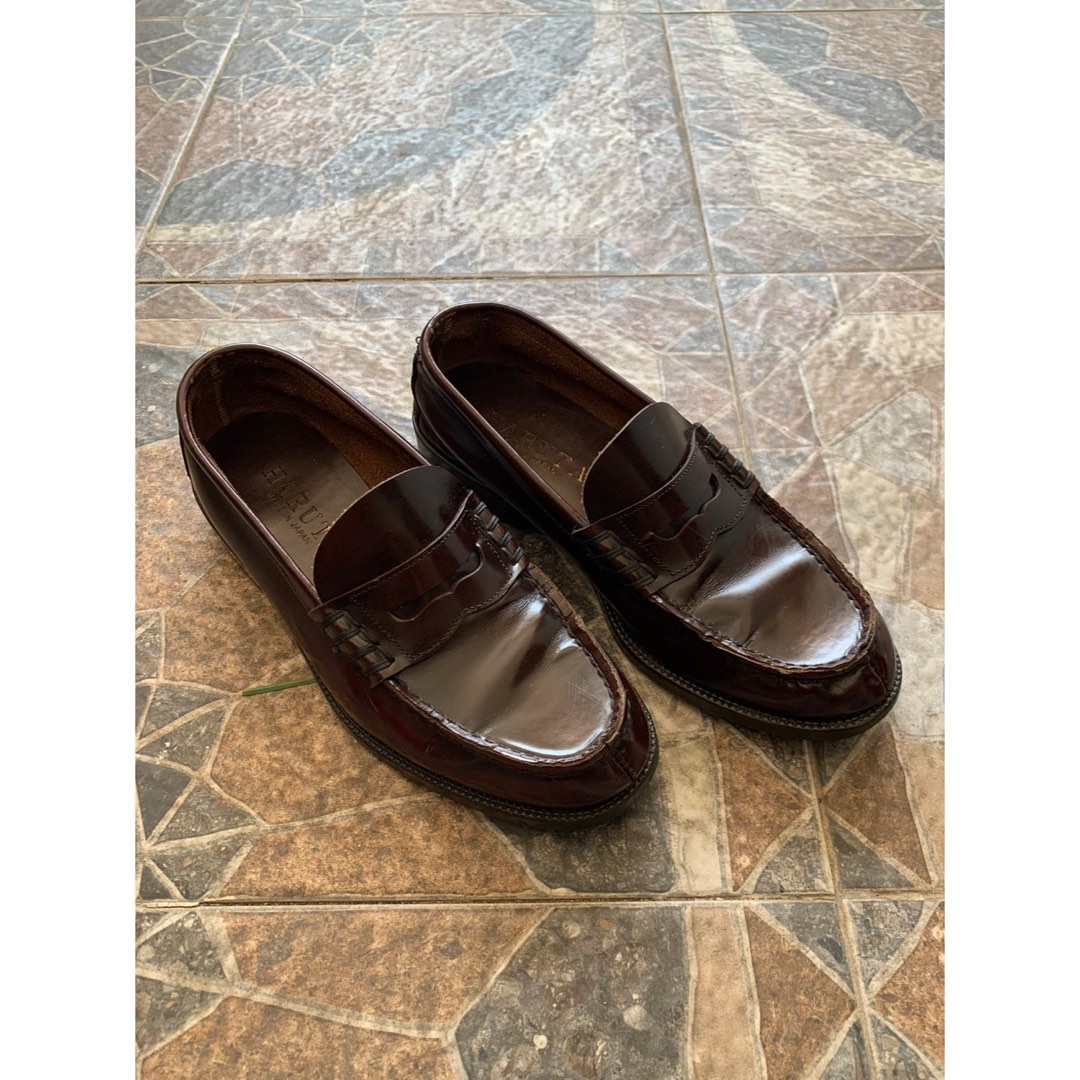 Haruta Japan Penny Loafers (Burgundy), Men's Fashion, Footwear, Dress ...