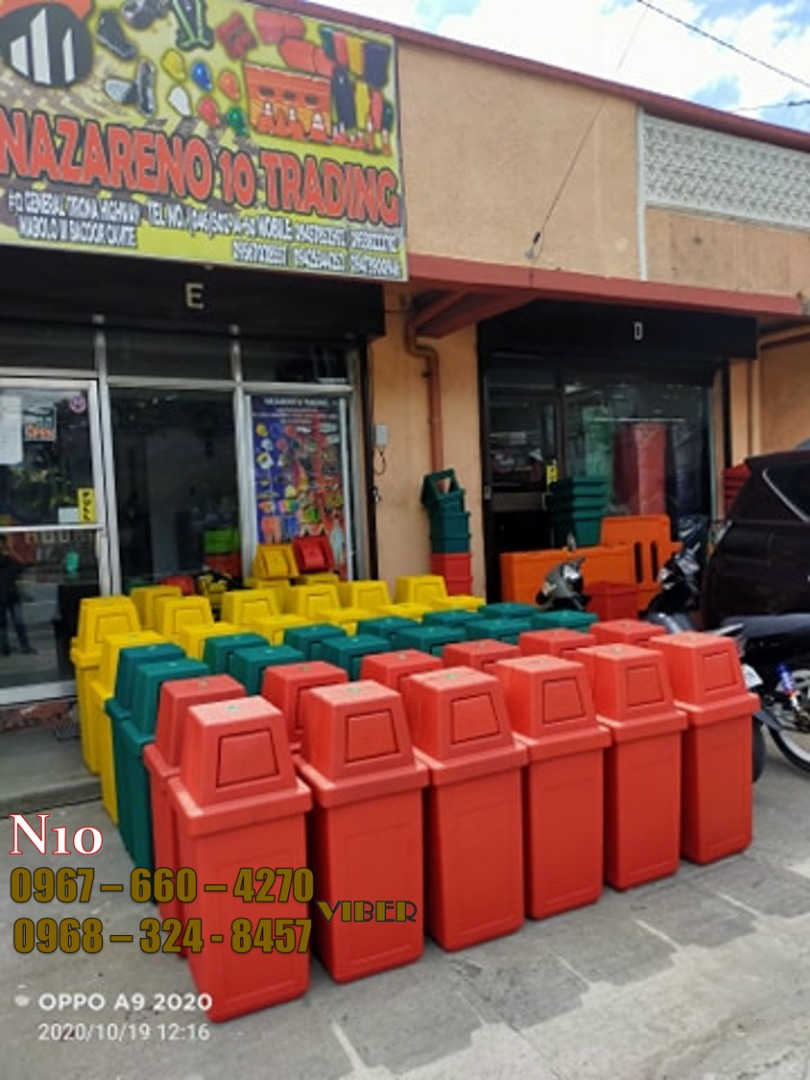 hooded trash bin large 85 liters, Furniture & Home Living, Cleaning ...