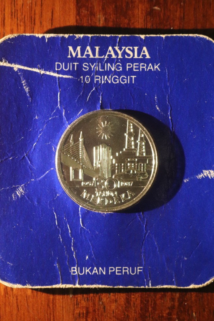 Malaysia UNC RM10 BNM 30th Anniversary of Independence Silver ...