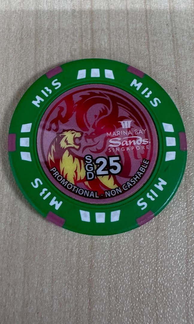 MBS Casino $25 Dragon Tiger Chip (Limited edition), Hobbies & Toys ...