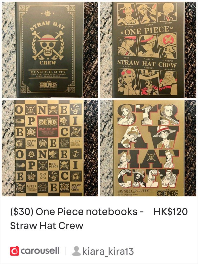 Monkey D. Luffy - WANTED poster notebook, 興趣及遊戲, 收藏品及紀念品, 明星周邊 - Carousell