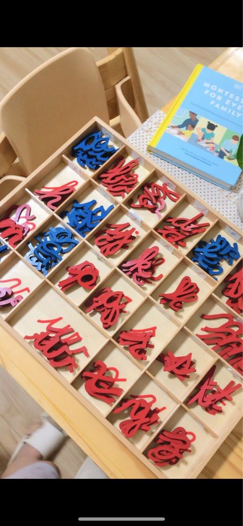 Montessori Movable Alphabet in Cursive, Hobbies & Toys, Toys & Games on ...