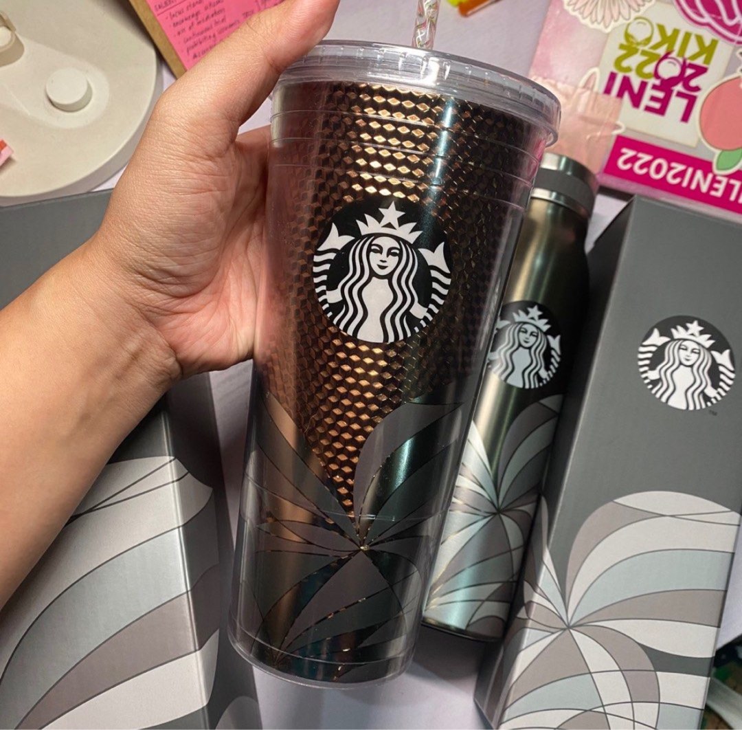 *NEW* STARBUCKS Traditions Christmas 2023 651ml cold cup tumbler w/ straw and box, Furniture ...