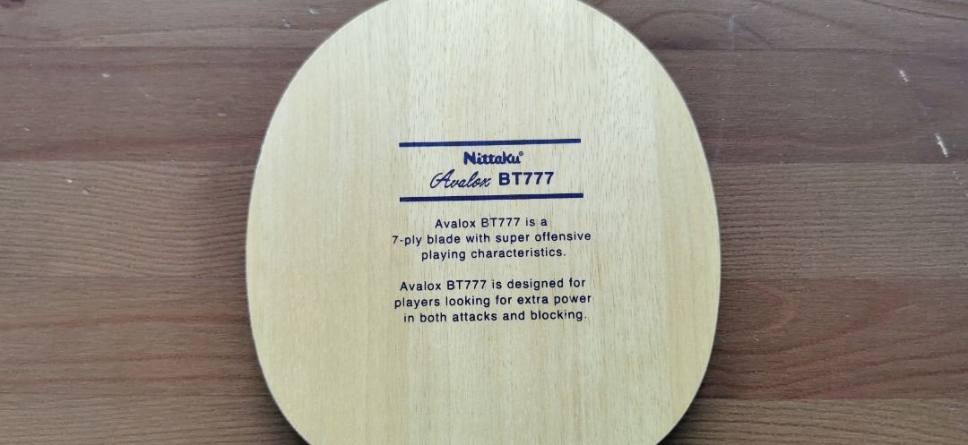 Nittaku 777-S ST，全新Nittaku Avalox PT-777S - ST 黑鐵牌 瑞典製造 NE-6819 7-Ply ...