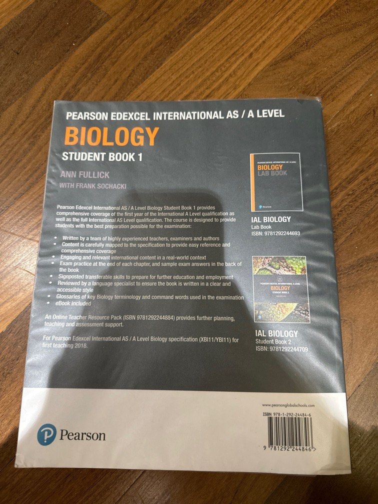 Pearson Edexcel International A level Biology Student Book 1, Hobbies ...