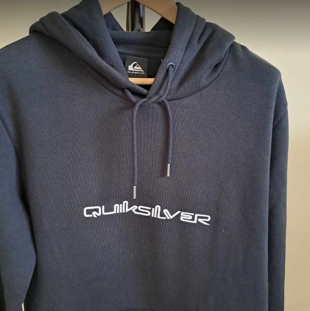 ORIGINAL QUICKSILVER MEN'S BIG LOGO HOOD FLEECE MEDIUM - BLACK, SKY ...