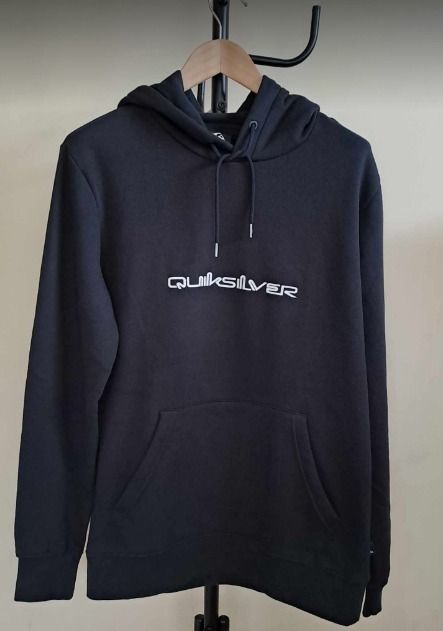 ORIGINAL QUICKSILVER MEN'S BIG LOGO HOOD FLEECE MEDIUM - BLACK, SKY ...
