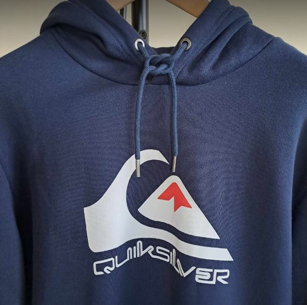 ORIGINAL QUICKSILVER MEN'S BIG LOGO HOOD FLEECE MEDIUM - BLACK, SKY ...