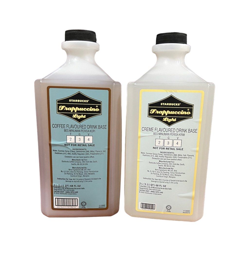 Starbucks Frappuccino Syrup 2L, Food & Drinks, Beverages on Carousell