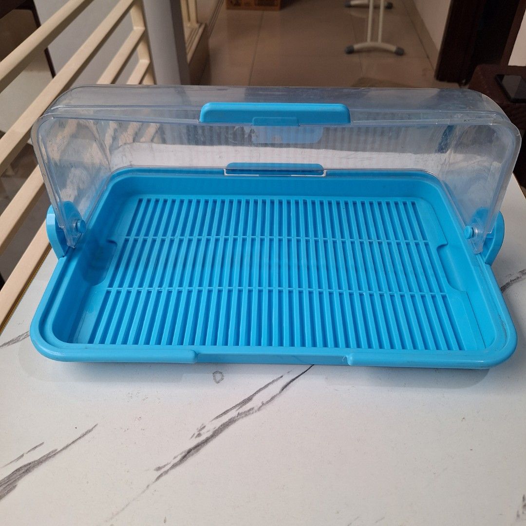 Tempat Roti atau tempat pamer makanan merek HAWAII Kapasitas BESAR BIRU ...