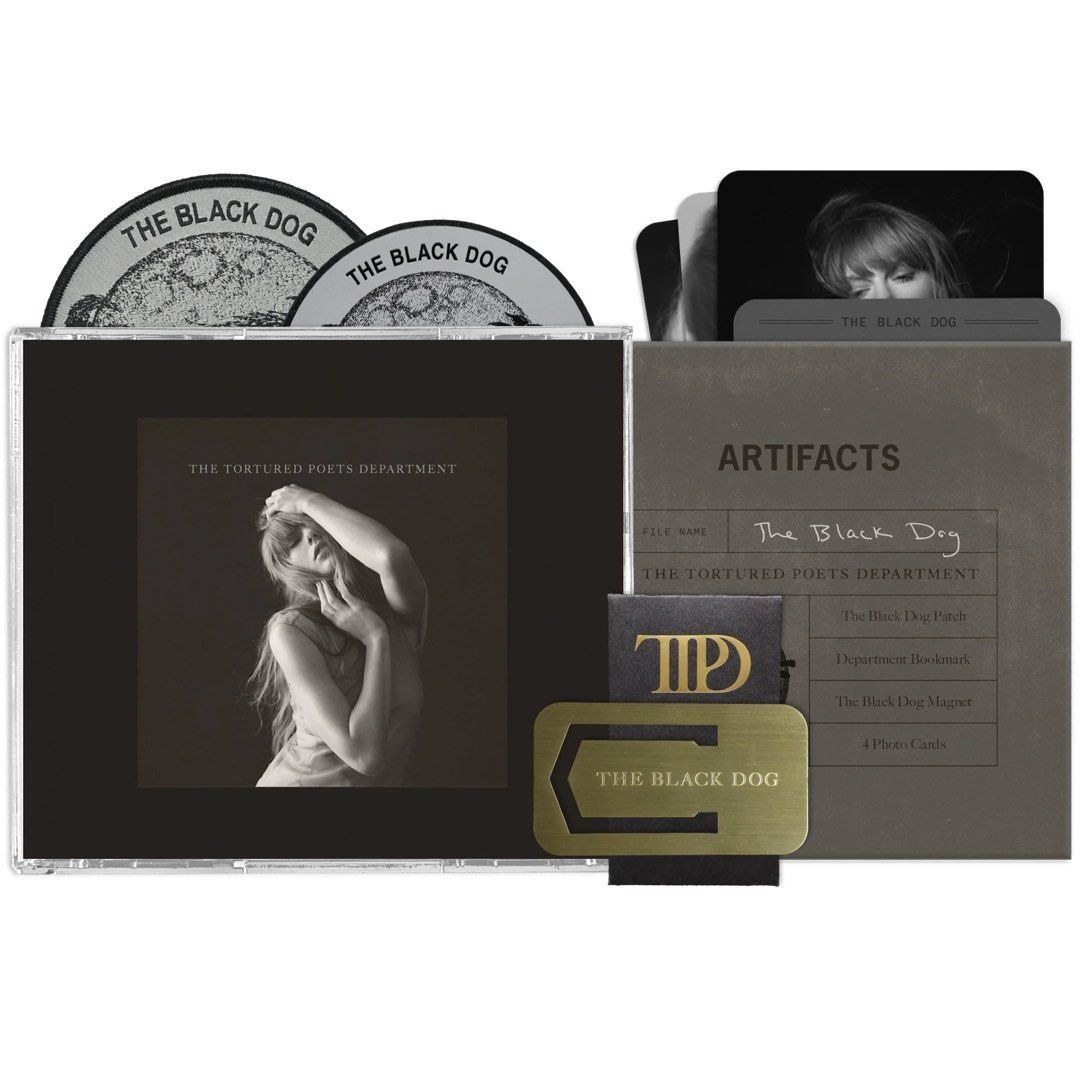 (2 LEFT) Taylor Swift TTPD Collector's Edition - Black Dog CD, Hobbies ...