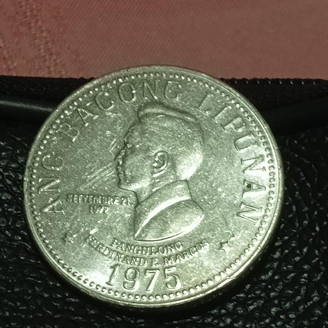 1975 PHILIPPINES New Society MARCOS Lipunan Proof 5 Piso Philippine ...