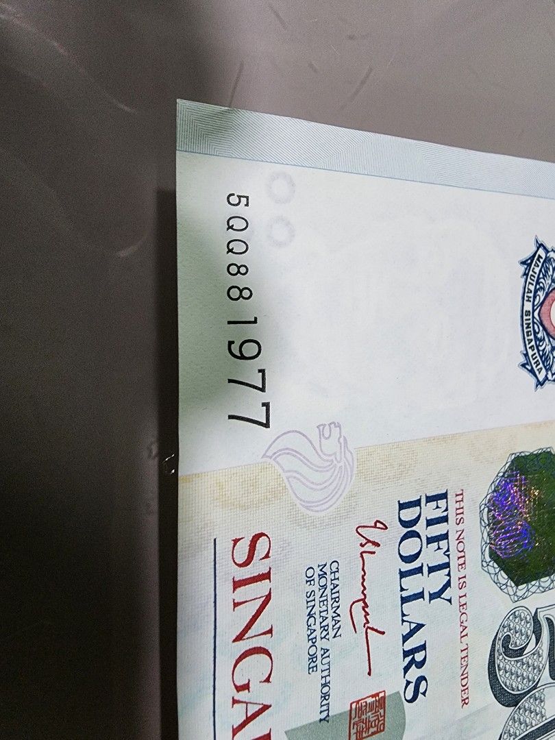 $50 note Singapore dollars fancy nice numbers ( Please read ...