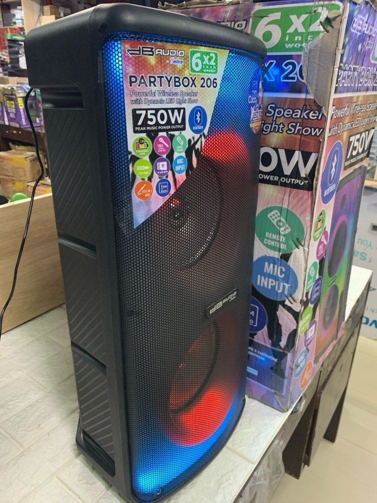 DbAudio Partybox 206 6x2 inch Woofer Speaker Party Mic Equipped ...