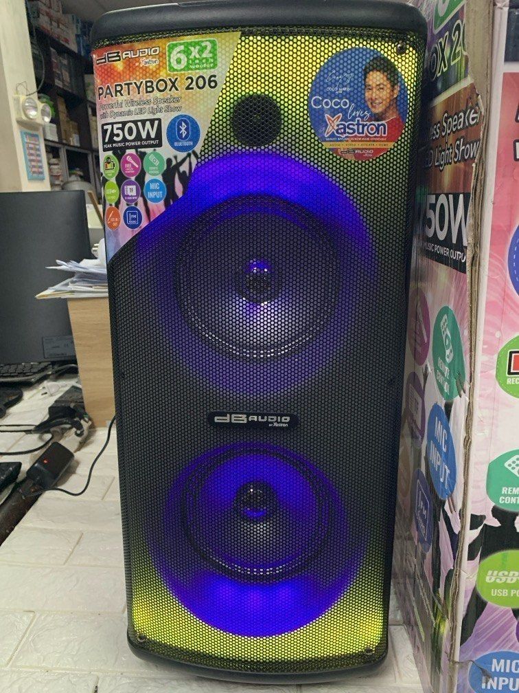 DbAudio Partybox 206 6x2 inch Woofer Speaker Party Mic Equipped ...