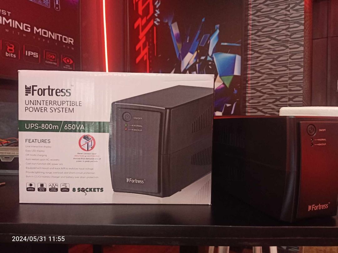 FOTRESS 650VA 800M 4X4 8 SOCKET 4 BUCK-UP 4 BYPASS, Computers & Tech ...