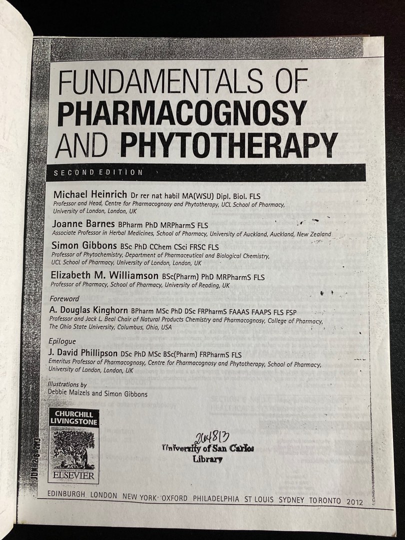 Fundamentals of Pharmacognosy and Phytotherapy, Hobbies & Toys, Books ...