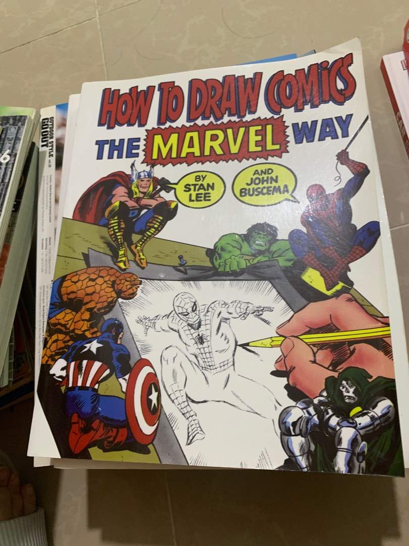 How To Draw Comics The Marvel Way, 興趣及遊戲, 書本 & 文具, 教科書 - Carousell