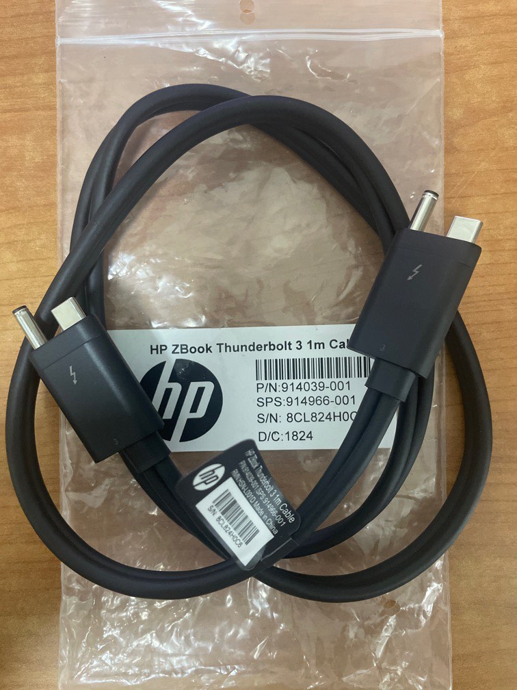 HP ZBOOK Thunderbolt 3 cable, Computers & Tech, Parts & Accessories ...