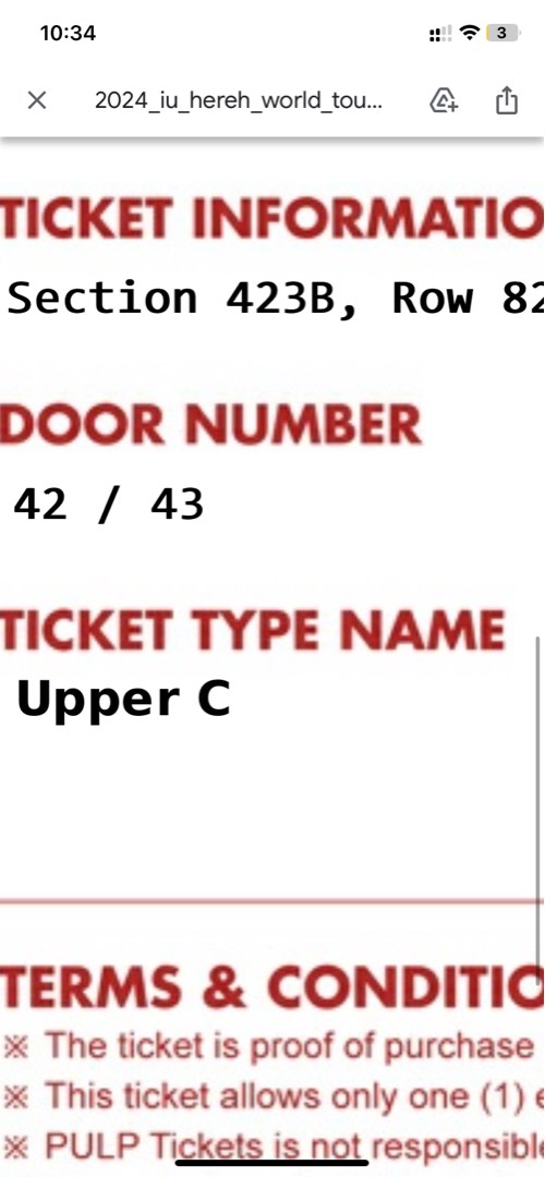 IU MANILA CONCERT 2024 HEREH, Tickets & Vouchers, Event Tickets on ...