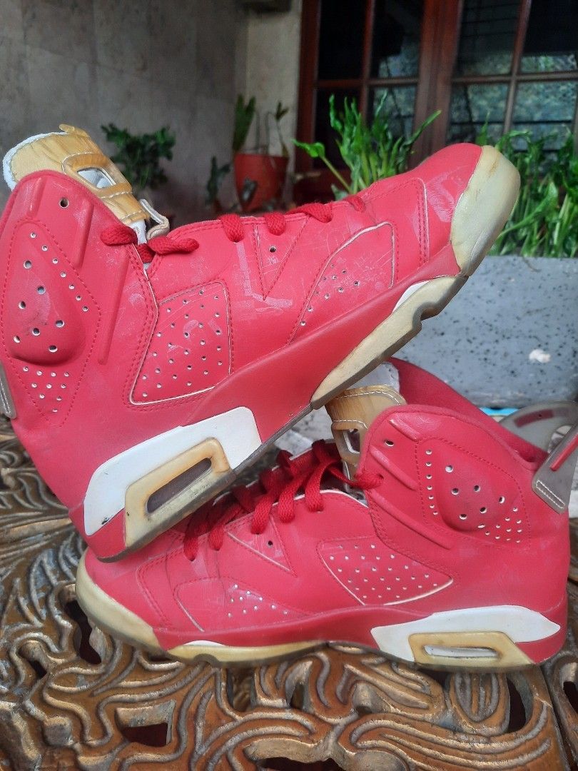 Jordan Nike Mens Air 6 Retro X Slam Dunk Varsity Sepatu Basket Kulit ...