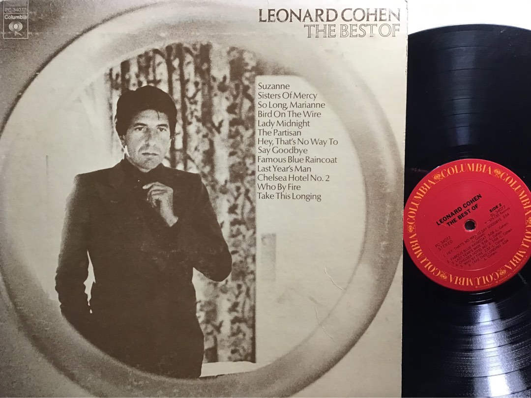 LP Best of Leonard Cohen OOP USA VINYL RECORD Anubis Piring Hitam ...