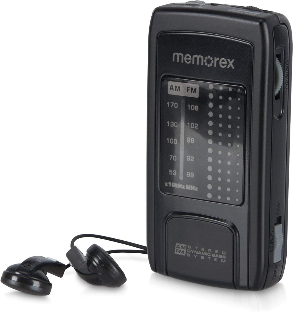 Memorex AM/FM Portable Radio (收音機連耳機), 音響器材, 音樂播放裝置 MP3及CD Player ...