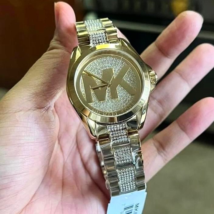 MK LOGO FULL GLITZ DIAL AUTHENTIC WATCH, Women's Fashion, Watches ...