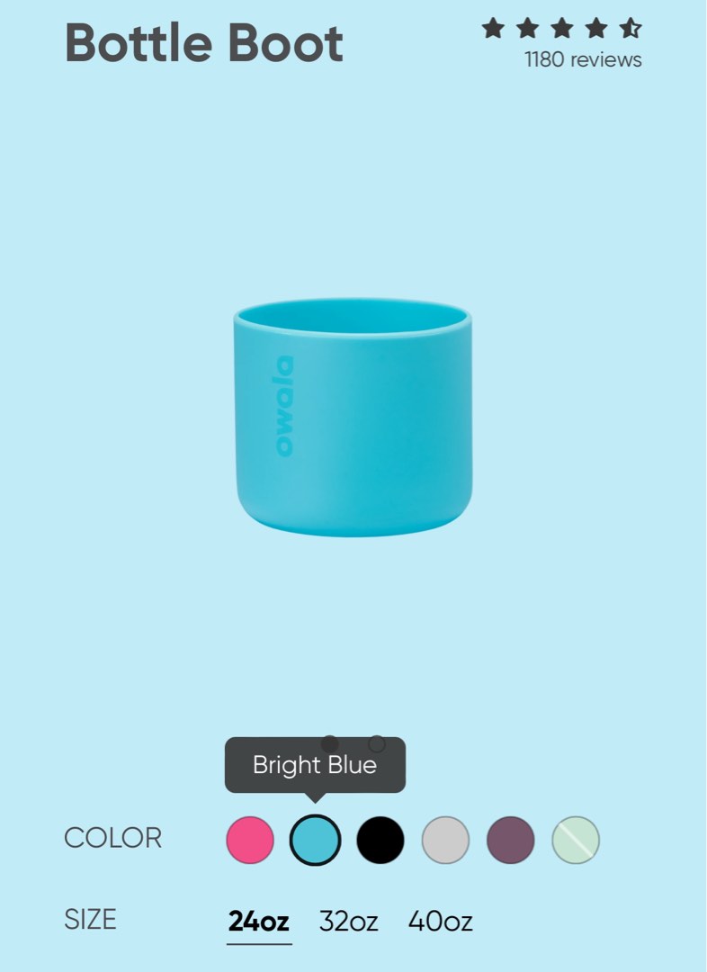 Owala 24oz Boot Bright Blue, Furniture & Home Living, Kitchenware ...