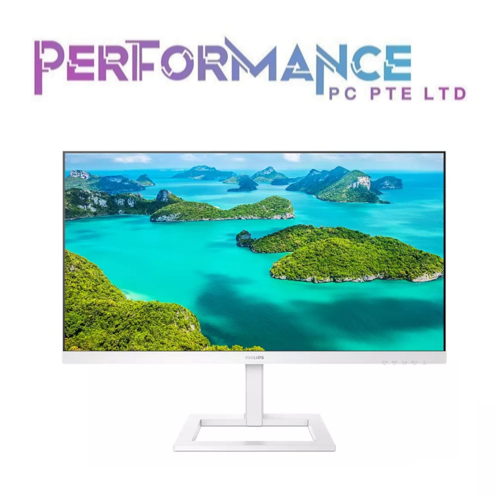 Philips 243E1EW 23.8 Inch FHD 1920x1080 75Hz White Monitor (3 YEARS ...