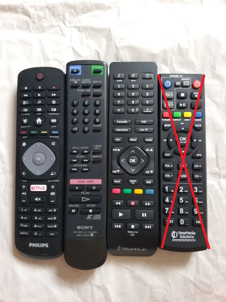 Remote Controllers (Starhub Remote, Sony CD CDV LD Player RMT-M23A ...