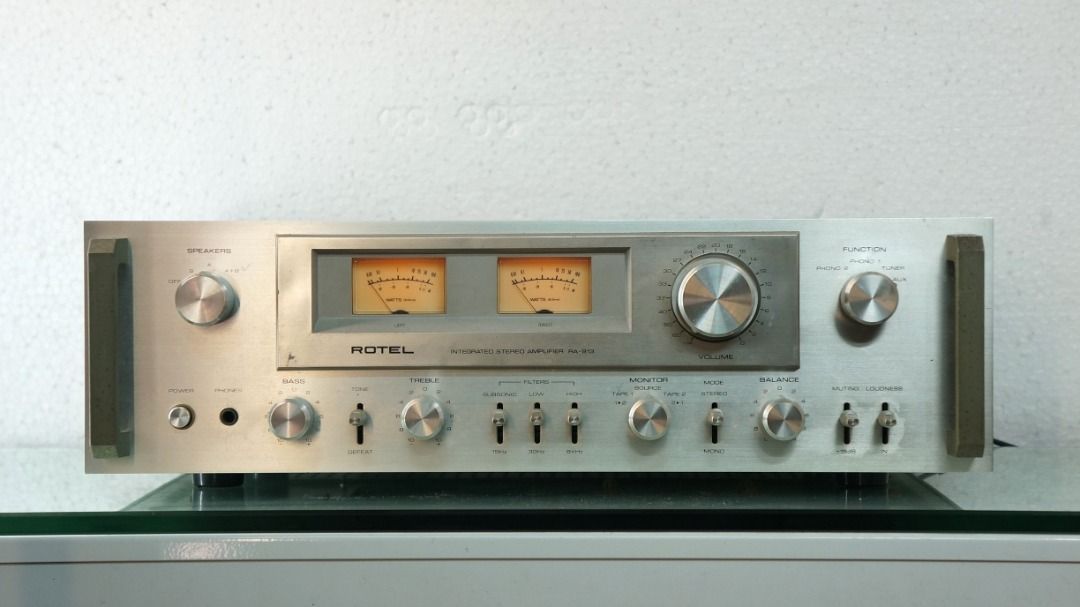 Rotel RA-913 Vintage Integrated Stereo Amplifier (with VU), Audio ...