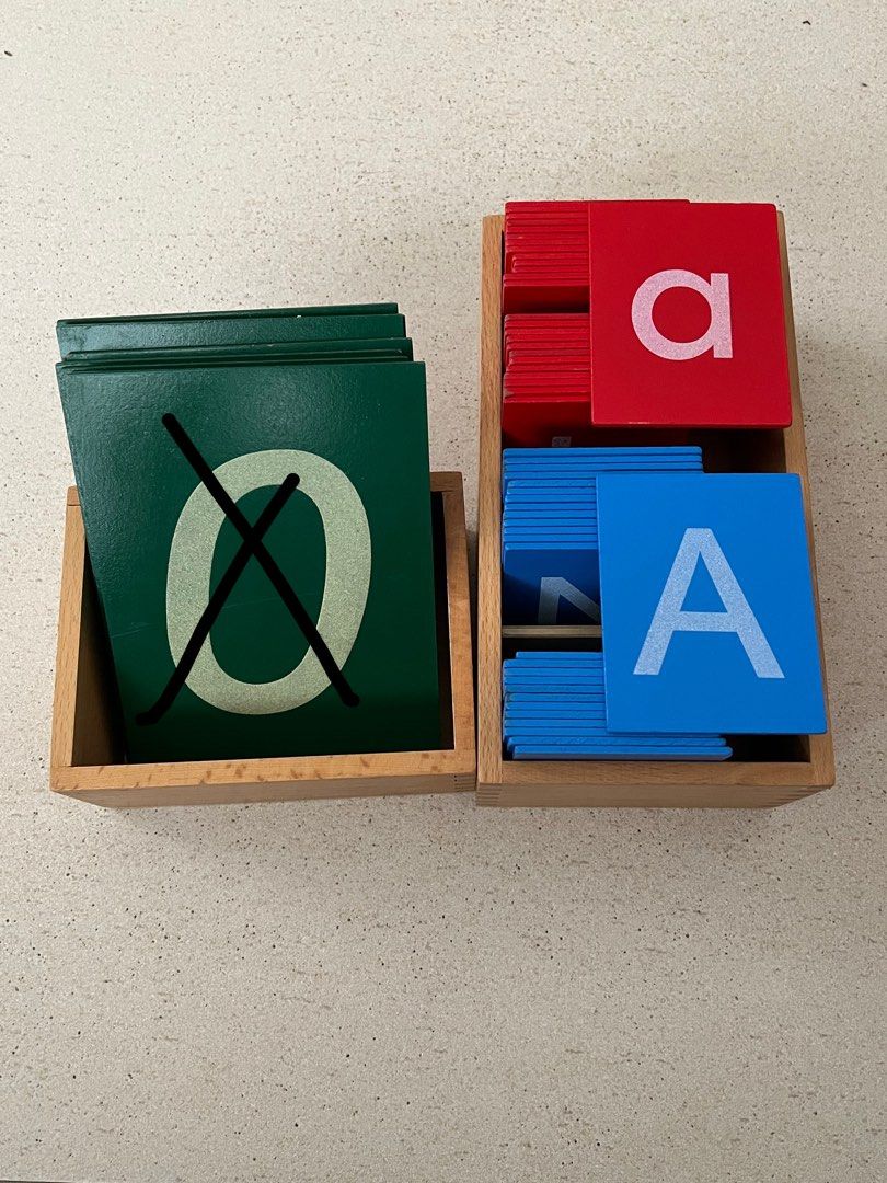 Sandpaper alphabet montessori, Hobbies & Toys, Toys & Games on Carousell