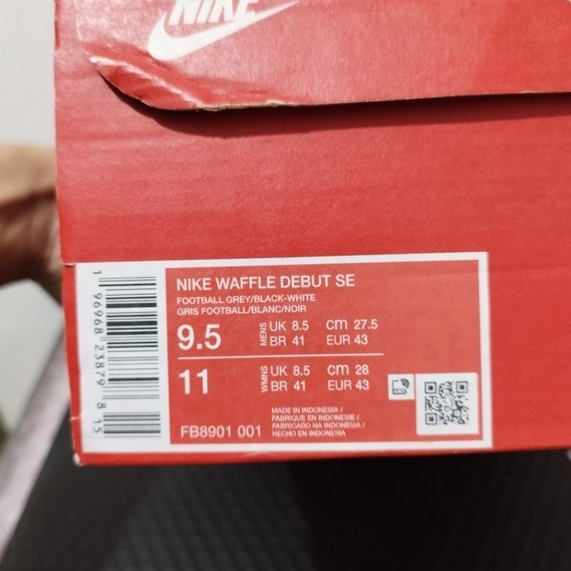 Sepatu Nike Waffle Debut SE Original Football Grey White Blue FB8901 ...