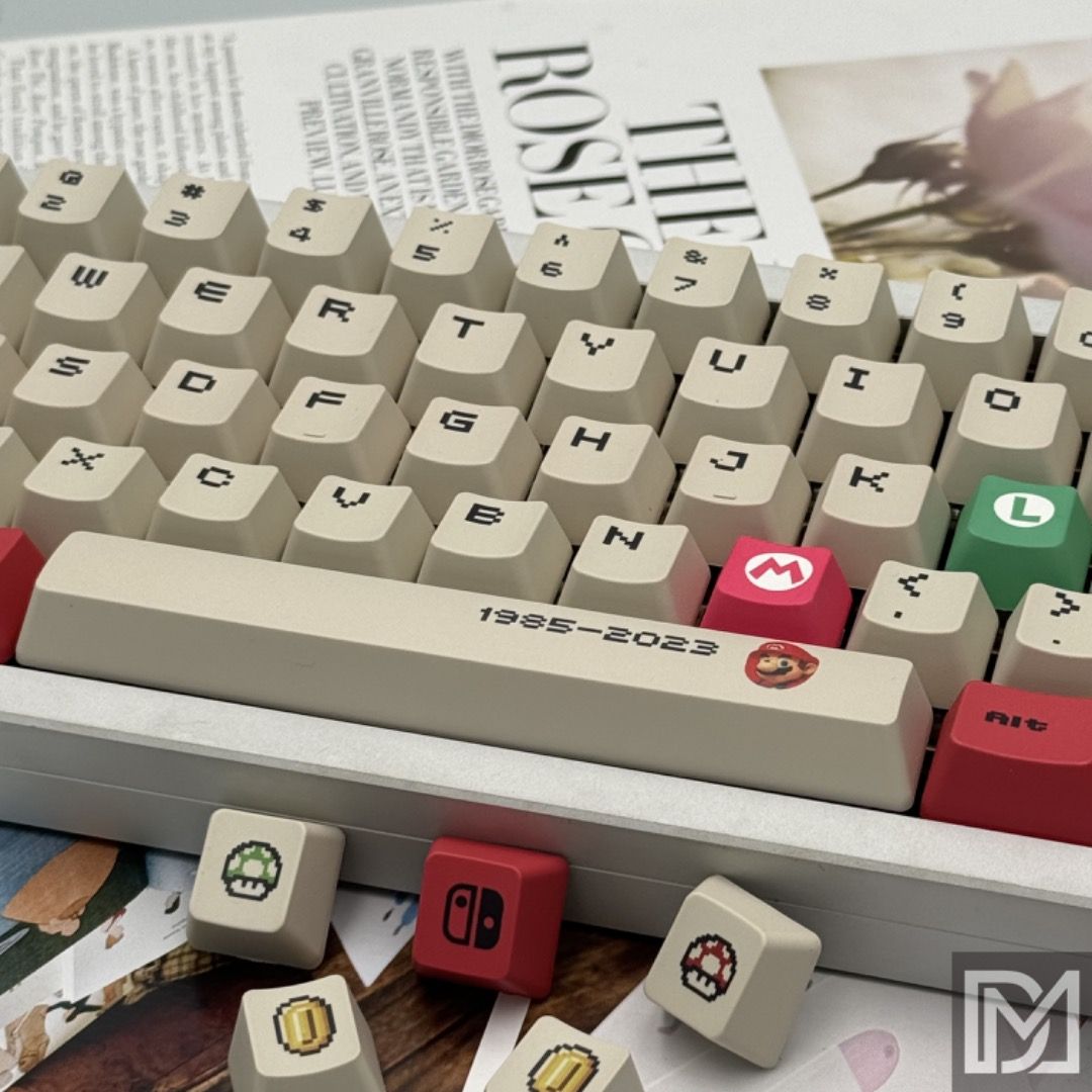 Super Mario Keycap PBT Dye Sub OEM Cute Yellow Red Nintendo Keycaps Fit ...