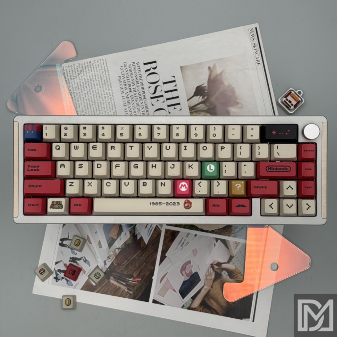Super Mario Keycap PBT Dye Sub OEM Cute Yellow Red Nintendo Keycaps Fit ...