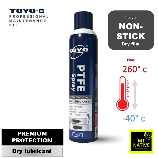 TOYO-G Polytetrafluoroethylene PTFE Spray Dry Lubricants - 300ml ...