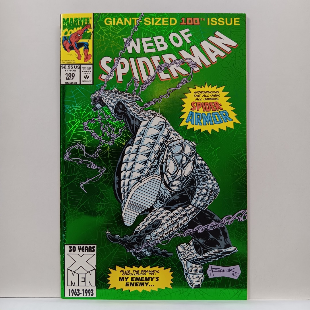 Web of Spider-man #100. Nearmint. 100th issue FOIL cover. 1st Spider ...