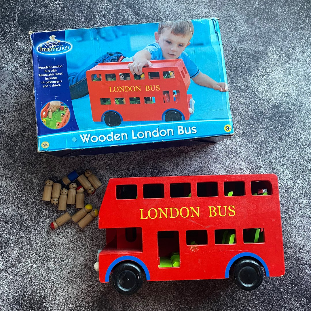 Wooden london bus toy r us, Toys & Collectibles, Mainan di Carousell